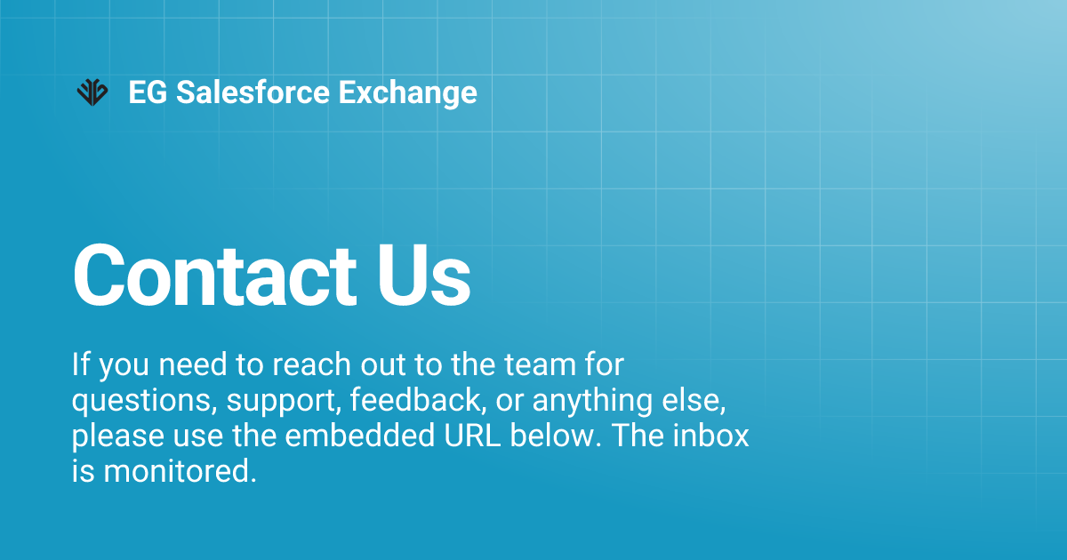 Contact Us | EG Salesforce Exchange